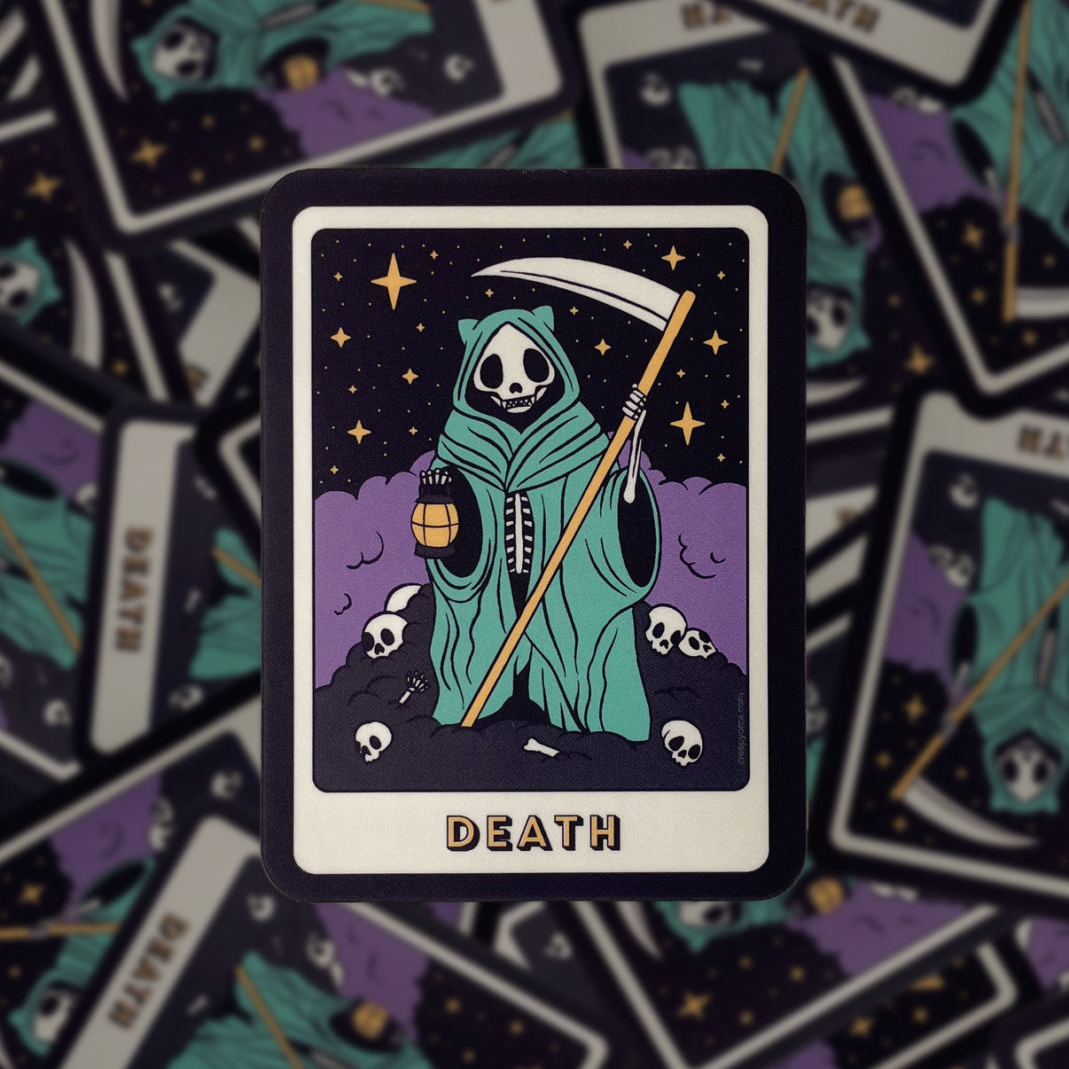 Death Tarot Raccoon Sticker: Dark Humor and Fresh Beginnings – Creepy ...